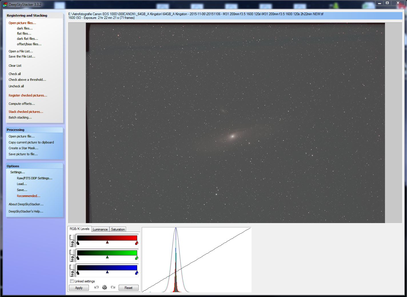 My DeepSkyStacker Settings – star-watcher.ch – DSLR Astrophotography