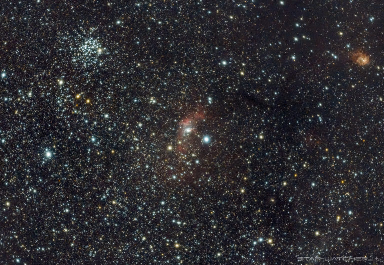 Bubble Nebula & M 52 – star-watcher.ch – DSLR Astrophotography