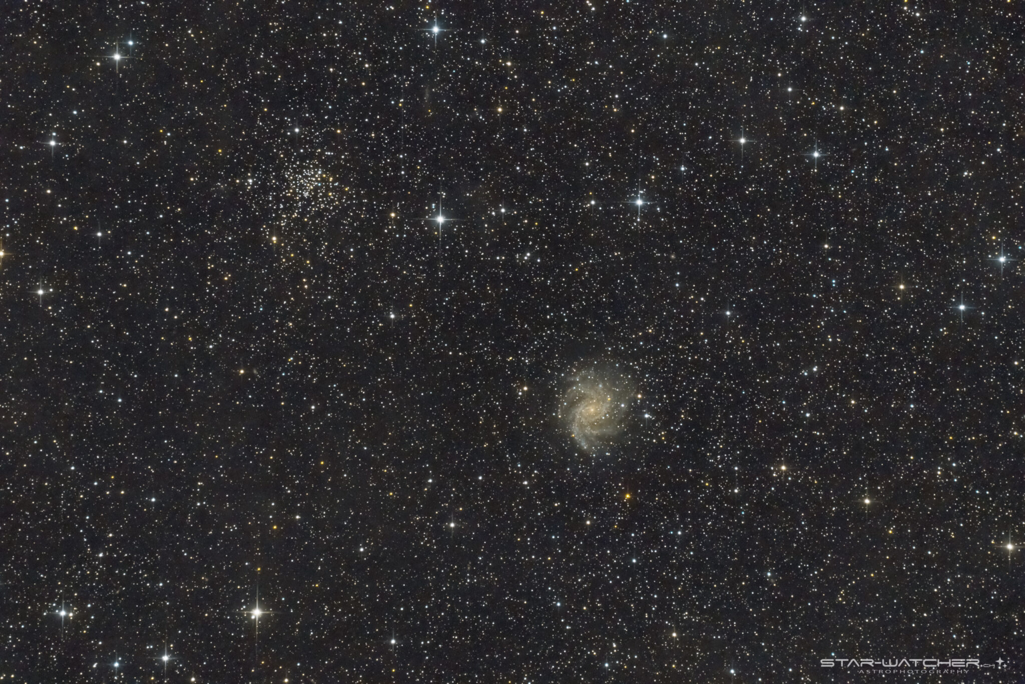 NGC 6946 Fireworks Galaxy – star-watcher.ch – DSLR Astrophotography